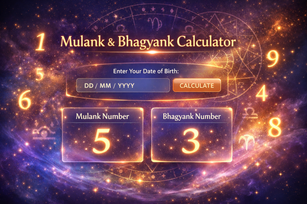 Mulank Bhagyank Calculator – Free Numerology Number Finder - kundli check